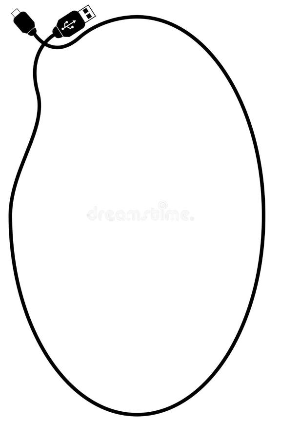 Rectangle Frame - USB Cable Stock Vector - Illustration of background ...