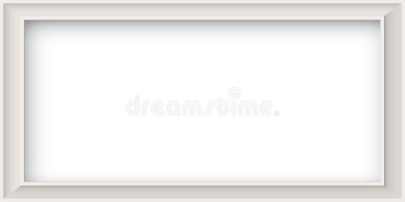 Rectangle Frame on White Background Stock Illustration - Illustration ...