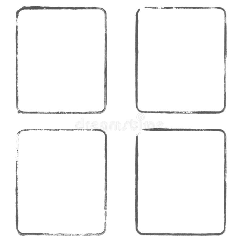 4 Rectangle Frames with Dark Color - Stencil Template Stock ...