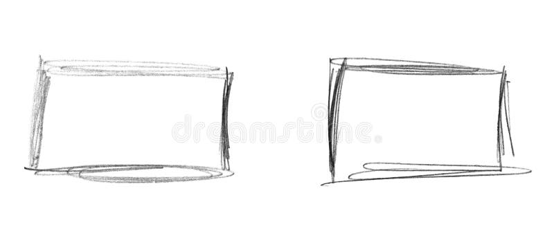 2 Rectangle Frames with Grey Black Color - Hand Painted Template Stock ...