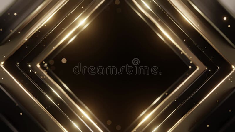 Rectangle Geometric Gold Background Stock Footage - Video of elegant ...