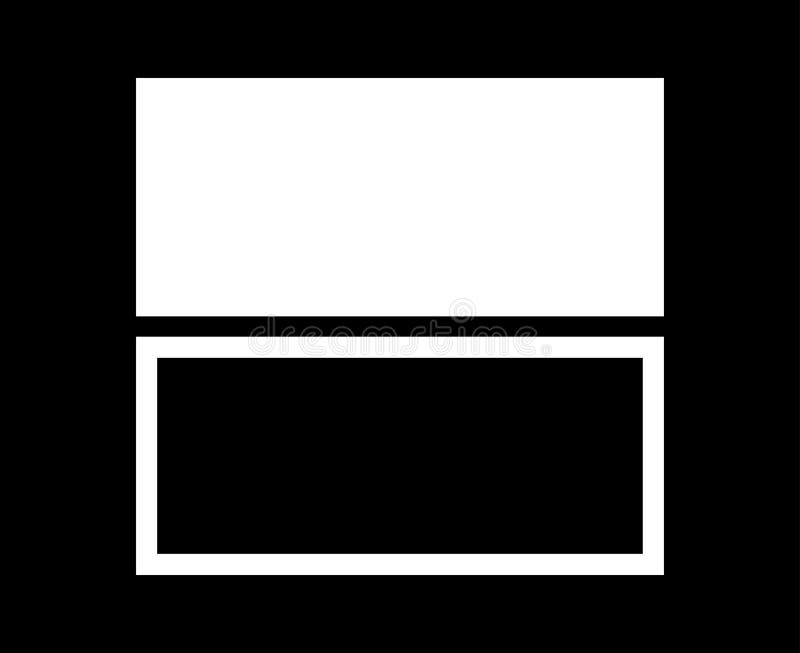 Rectangle Geometric Outline and Rectangle Shape Black and White Stock ...