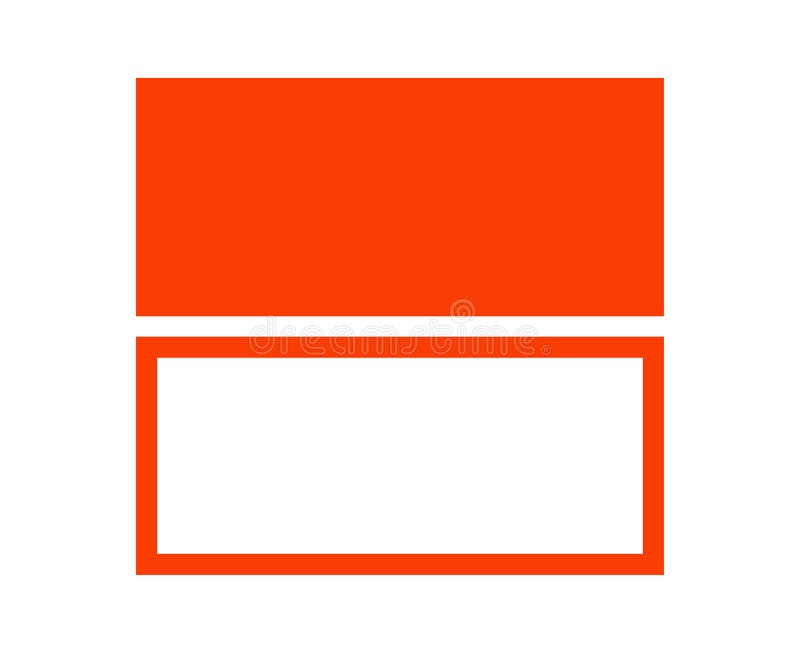 Rectangle Geometric Outline and Rectangle Shape Orange Stock Vector ...