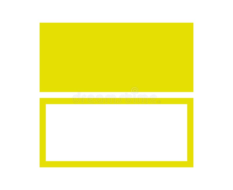 Rectangle Geometric Outline and Rectangle Shape Yellow Symbol Stock ...