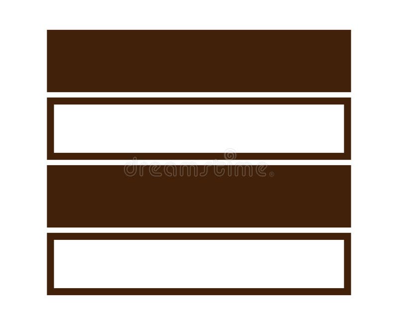 Rectangle Geometric Outline and Shape Collection Brown Stock Vector ...