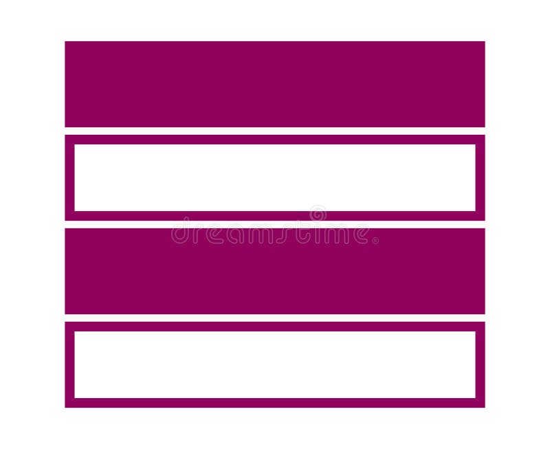 Rectangle Geometric Outline and Shape Collection Pink Symbol Stock ...