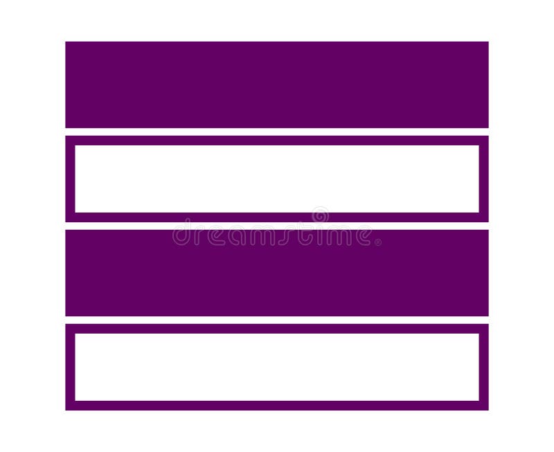Rectangle Geometric Outline and Shape Collection Purple Stock Vector ...