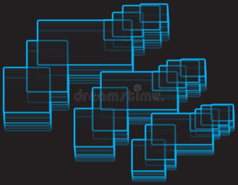 Rectangle Geometric Pattern Stock Vector - Illustration of futuristic ...