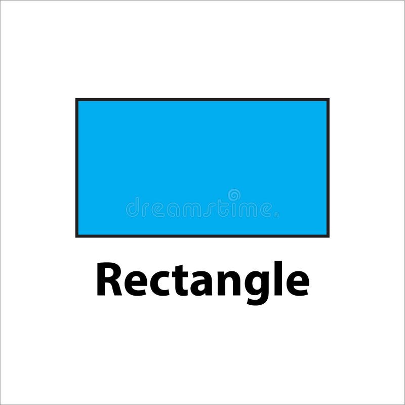 Rectangle Geometric Shape Blue Color Vector Stock Vector - Illustration ...