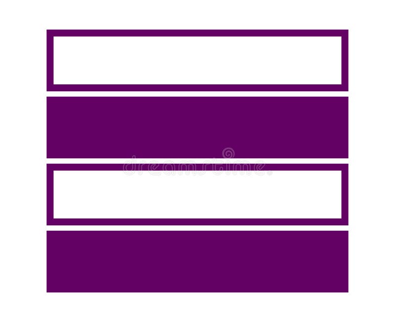 Rectangle Geometric Shape and Outline Collection Purple Stock Vector ...