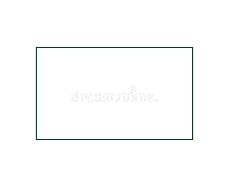 Rectangle Geometric Shape Outline Green Symbol Vector Stock Vector ...