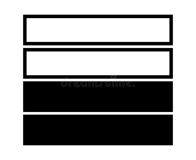 Rectangle Geometric Shape and Rectangle Outline Collection Stock Vector ...