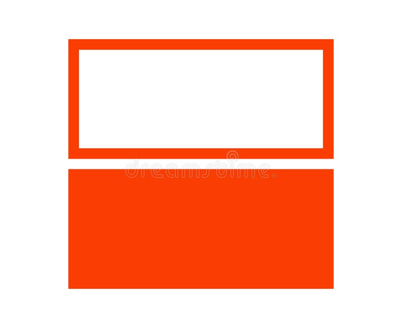 Rectangle Geometric Shape and Rectangle Outline Orange Symbol Stock ...