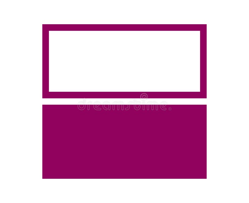 Rectangle Geometric Shape and Rectangle Outline Pink Symbol Stock ...