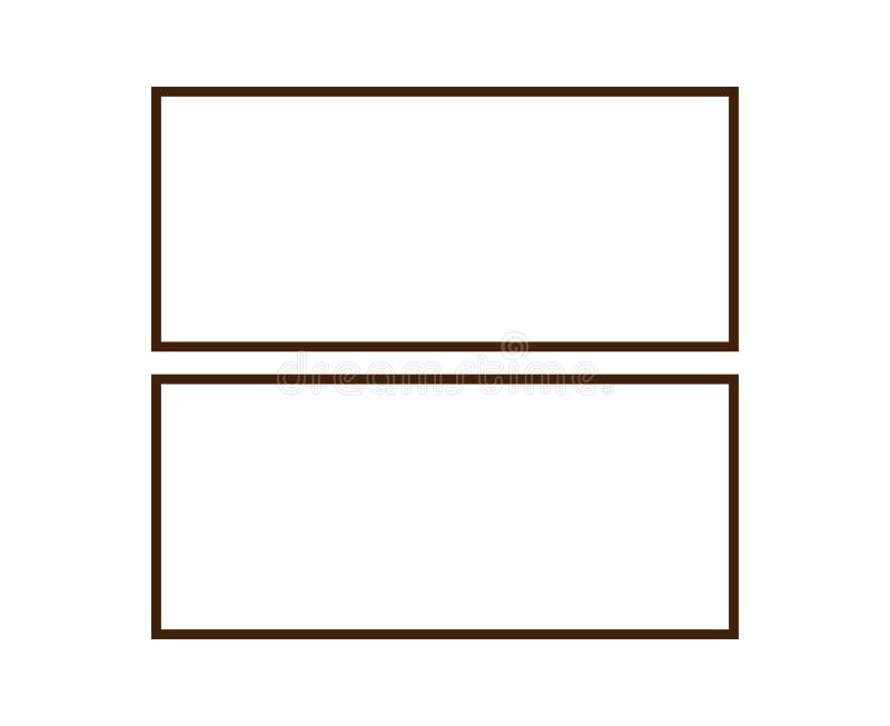 Rectangle Geometric Shapes Outline Brown Stroke Symbol Stock Vector ...