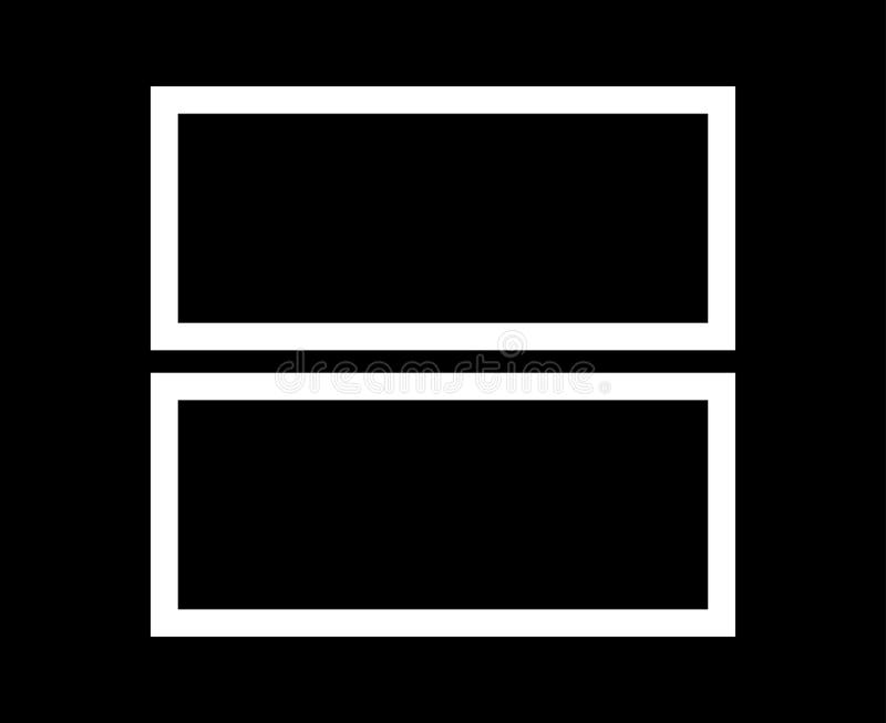 Rectangle Geometric Shapes Outline Stroke White Symbol Element Vector ...