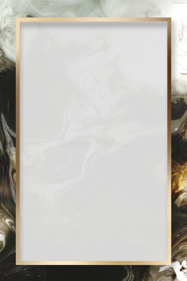 Rectangle Gold Frame on Black Abstract Background Stock Illustration ...