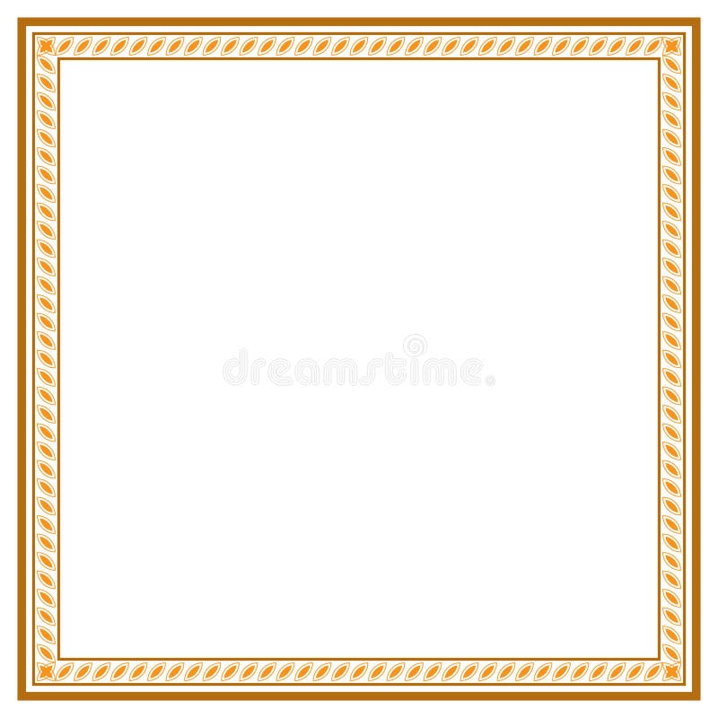 Rectangle Golden Certificate Border Pattern Line Photo Frame Islamic ...