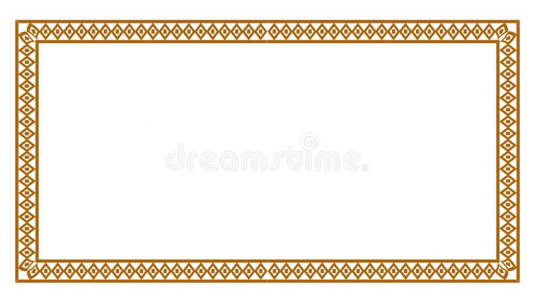 Rectangle Golden Certificate Border Pattern Line Photo Frame Islamic ...