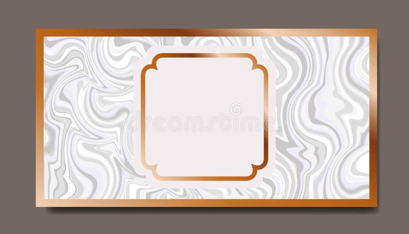 Rectangle Golden with Victorian Frame Marble Texture Stock Vector ...