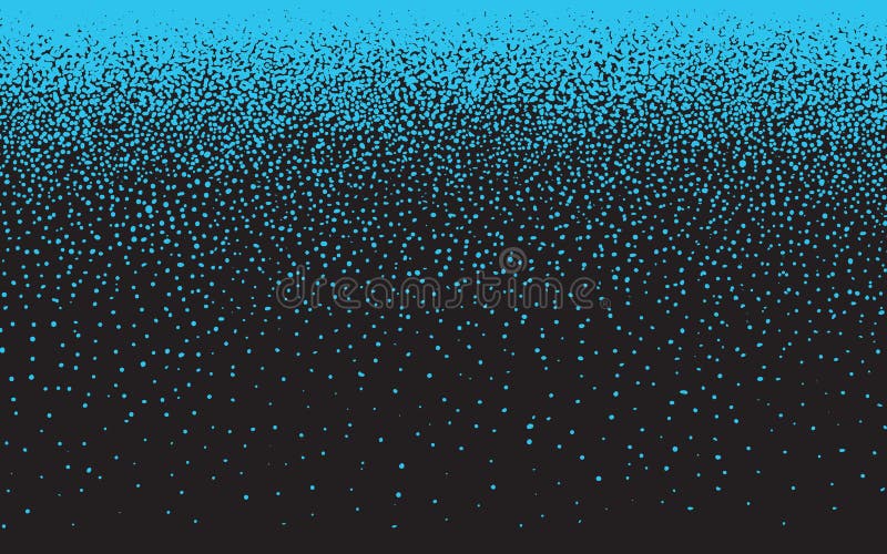 Rectangle Gradient Screen Tone with Blue Neon Dots on Black Background ...