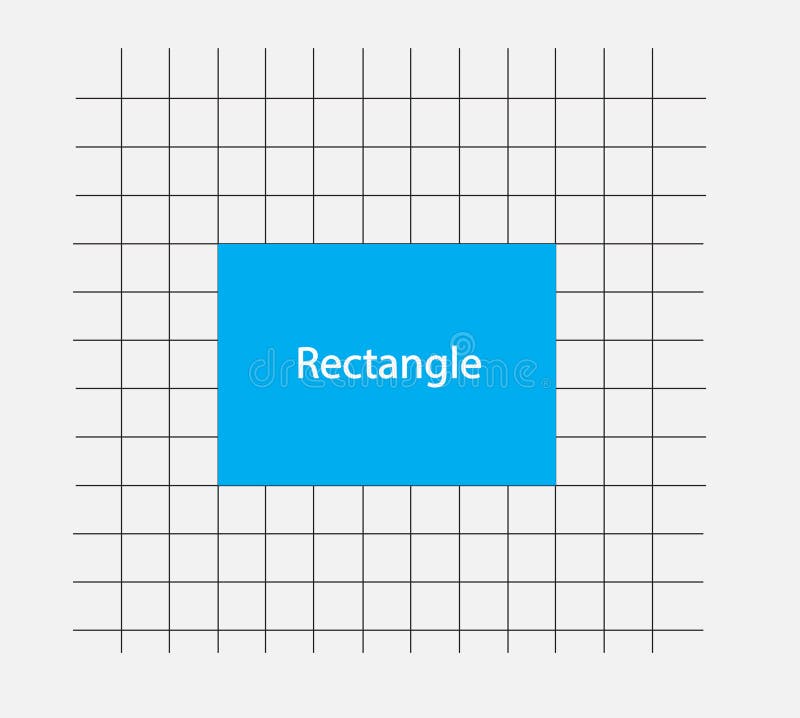 Rectangle in Graph. Rectangle Geometric Design Vector Illustration ...