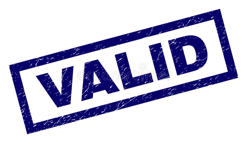 Grunge Valid Square Rubber Seal Stamp on White Background Stock Vector ...