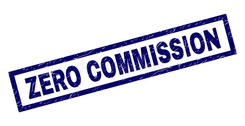 Rectangle Grunge ZERO COMMISSION Stamp Stock Vector - Illustration of ...