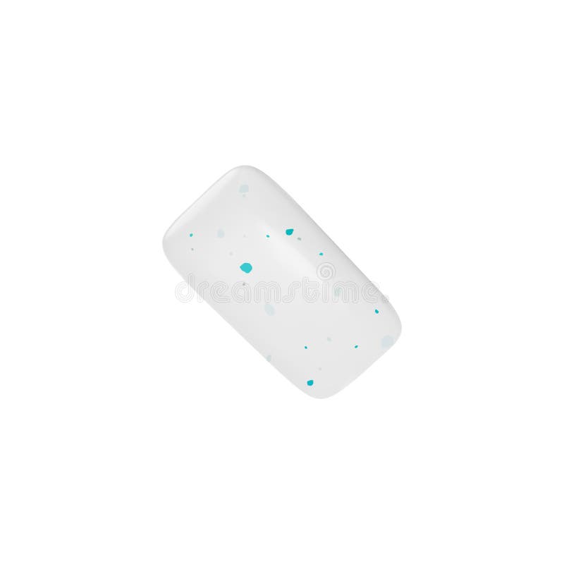 Rectangle Gum Pad with Blue Minerals 3D Style, Vector Illustration ...