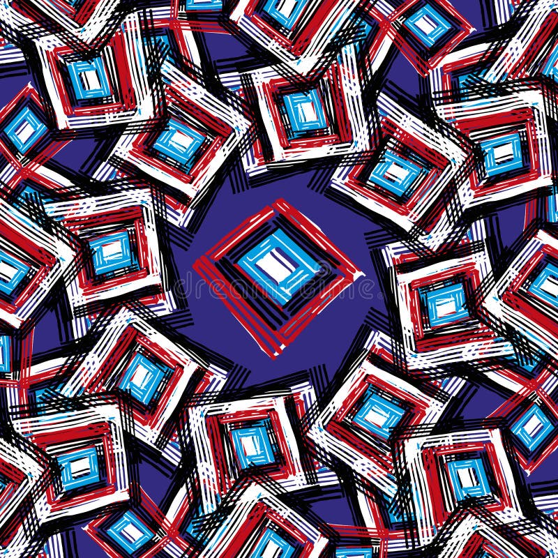 Rectangle Mandala Hand Drawn Stock Vector - Illustration of element ...