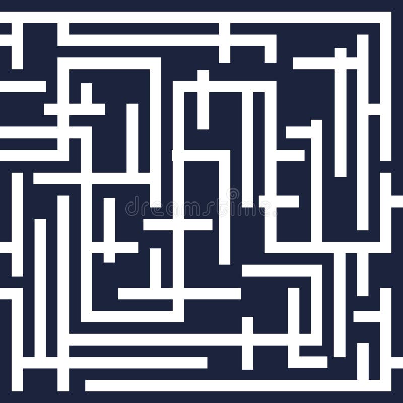 Rectangle Maze Illustration Stock Vector - Illustration of hint ...