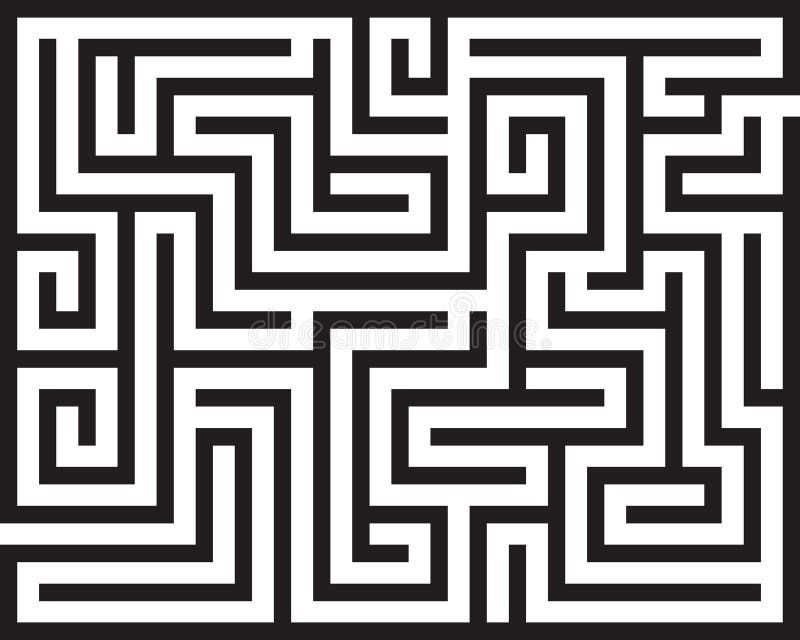 Rectangle maze isolated stock illustration. Illustration of decision ...
