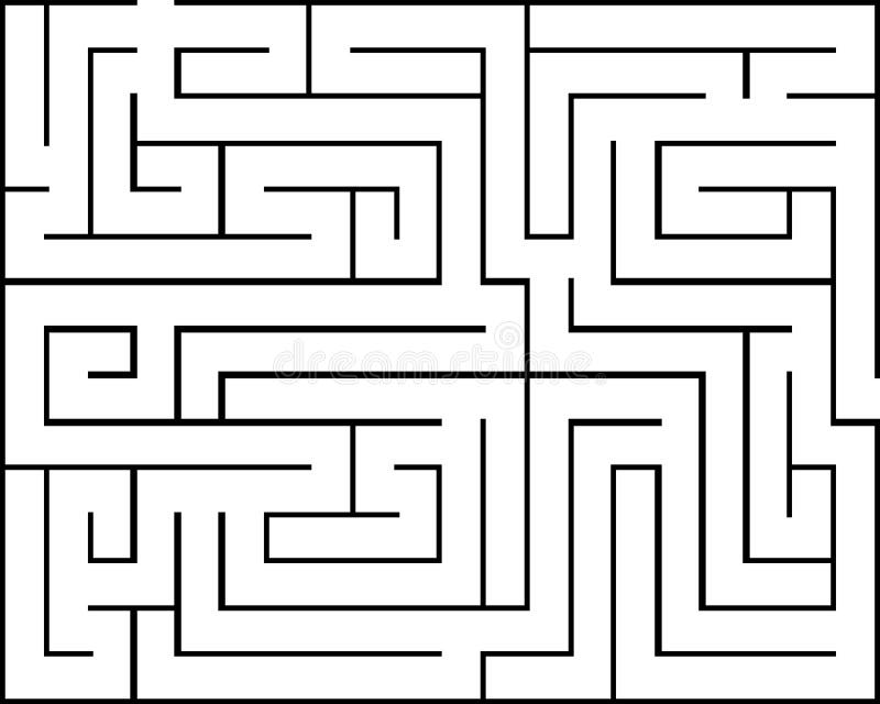 Rectangle Maze. Game For Kids. Three Entrances, One Exit. Puzzle For ...