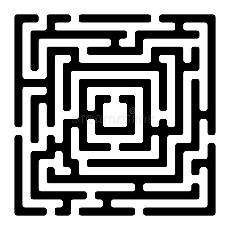 Rectangle Maze Izolated White Stock Illustrations – 2 Rectangle Maze ...