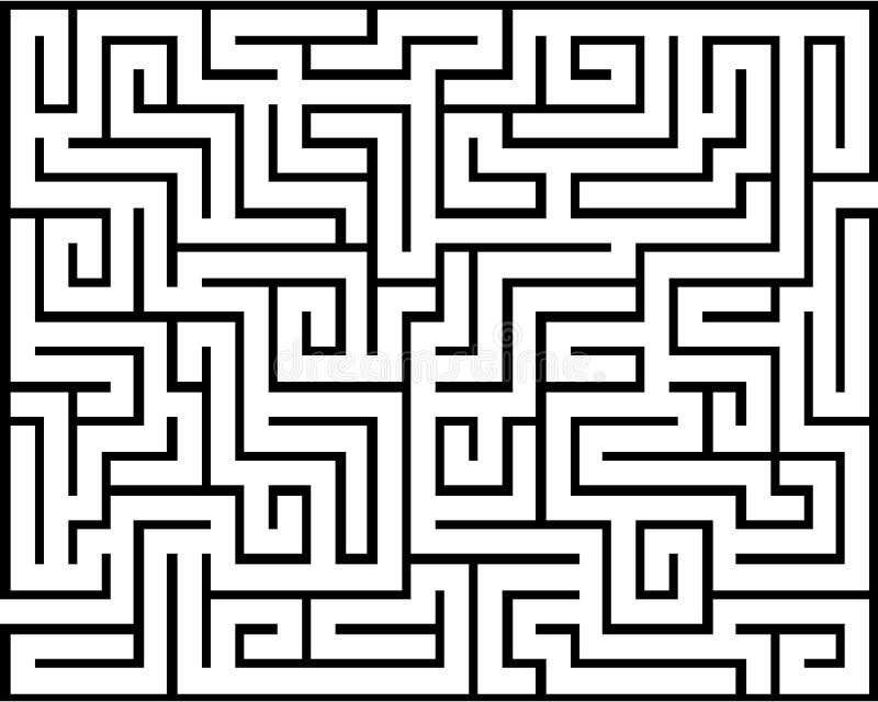 Rectangle maze stock illustration. Illustration of abstract - 116899120