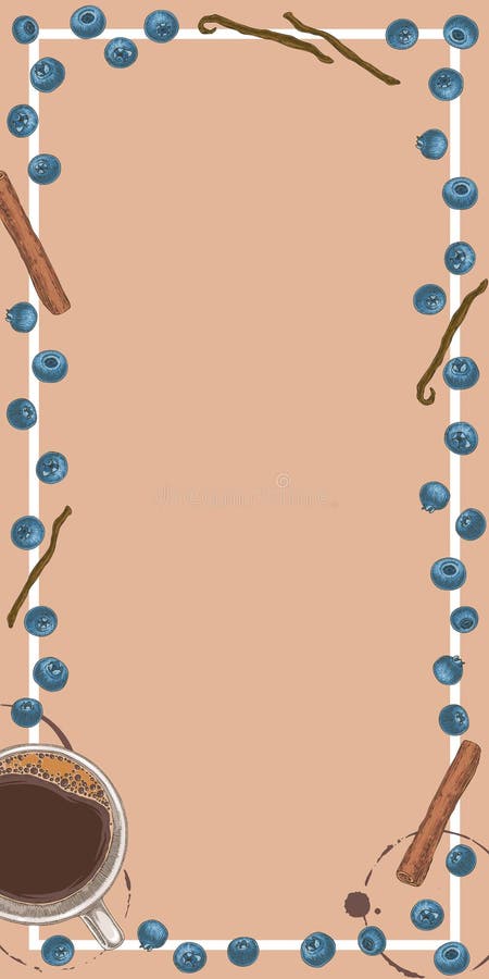 Rectangle Menu Template with Fruits Stock Vector - Illustration of ...