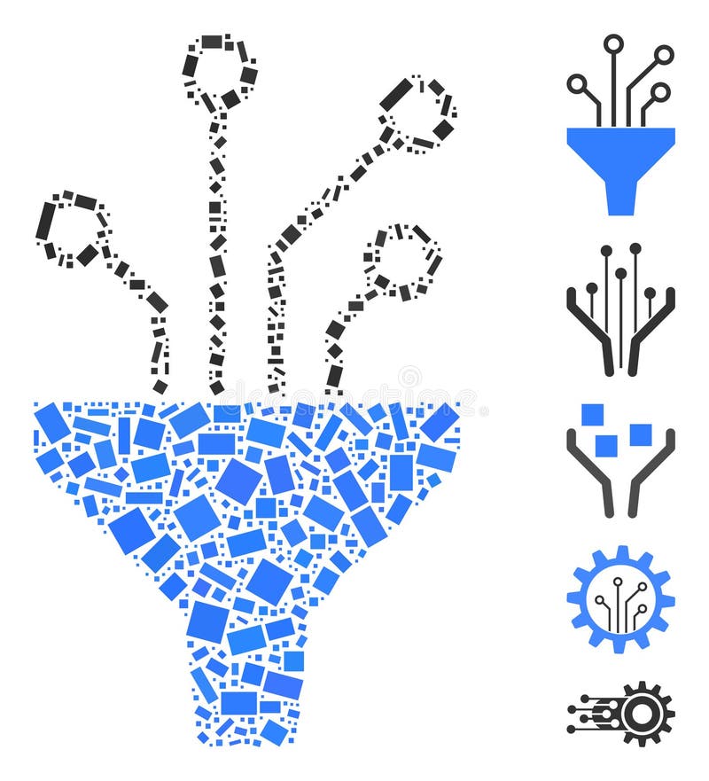 Rectangle Mosaic Circuit Filter Stock Illustration - Illustration of ...