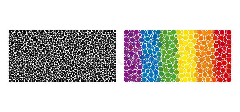 Dot Rectangle Mosaic Icon of Spectrum Spheres Stock Vector ...