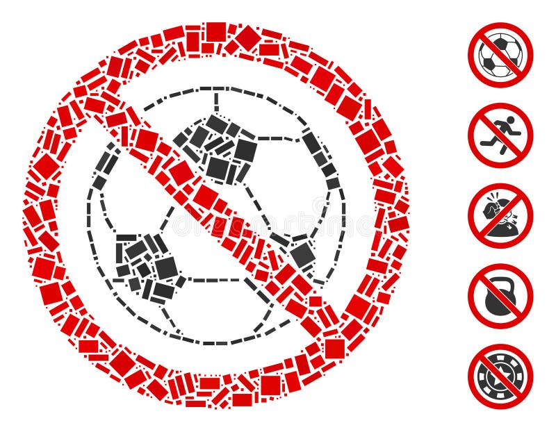 Rectangle Mosaic No Football Stock Illustration - Illustration of ...