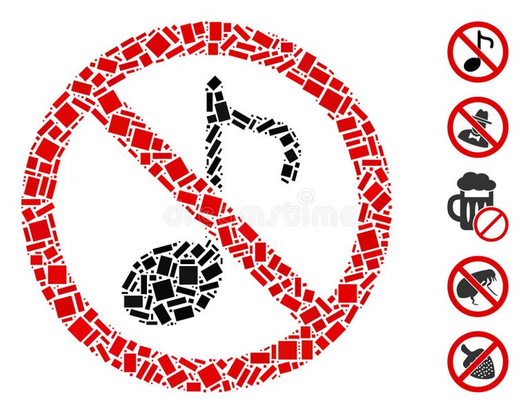 Rectangle Mosaic No Music Note Stock Illustration - Illustration of ...