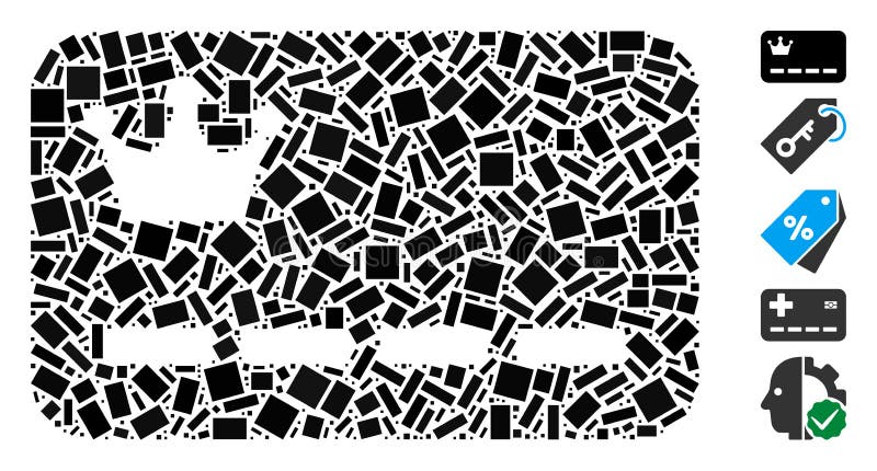 Rectangle Mosaic VIP Card stock illustration. Illustration of ...