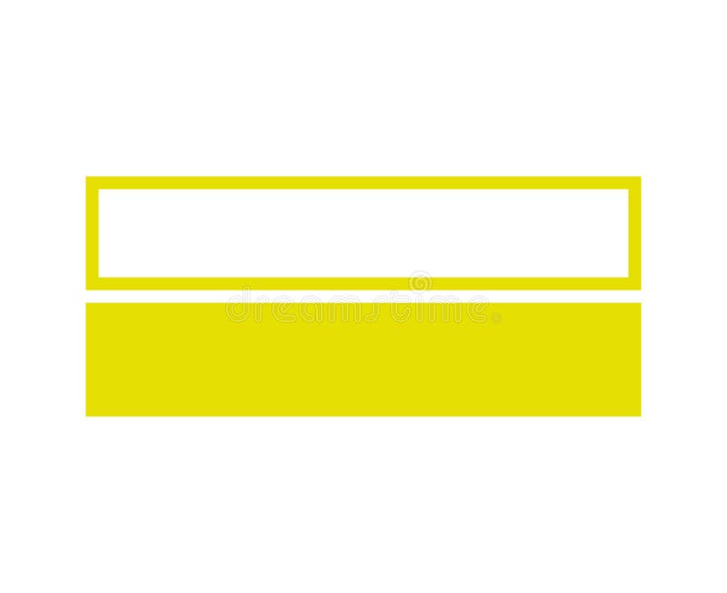 Rectangle Outline and Shape Yellow Symbol Element Vector Stock Vector ...