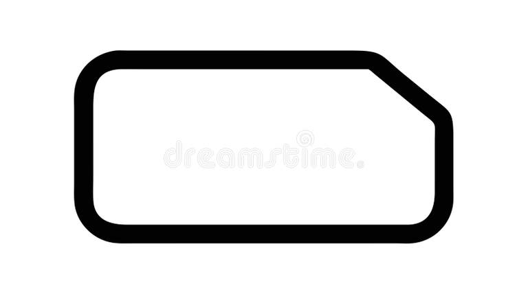 Rectangle Outline Vector Icon Basic Shape Frame Border, Vector Design ...
