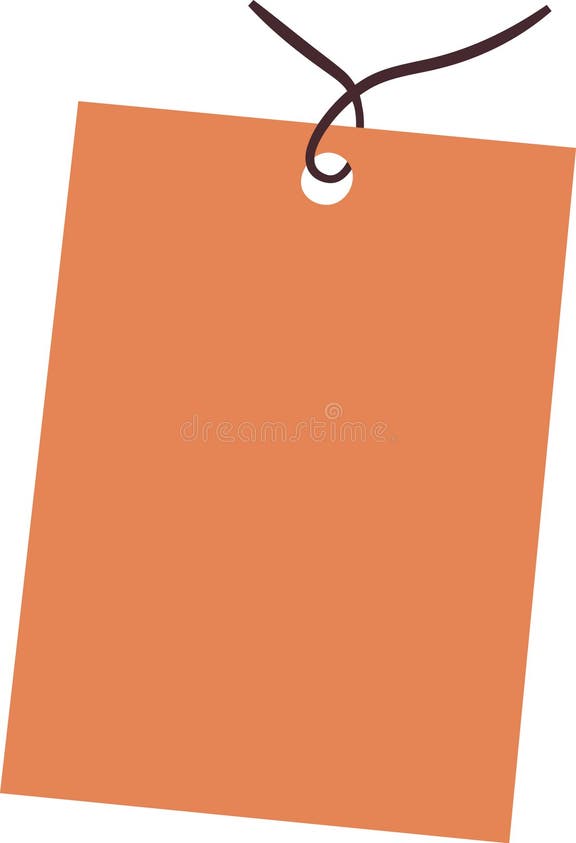 Rectangle Paper Tag Hanging Stock Vector - Illustration of rectangle ...