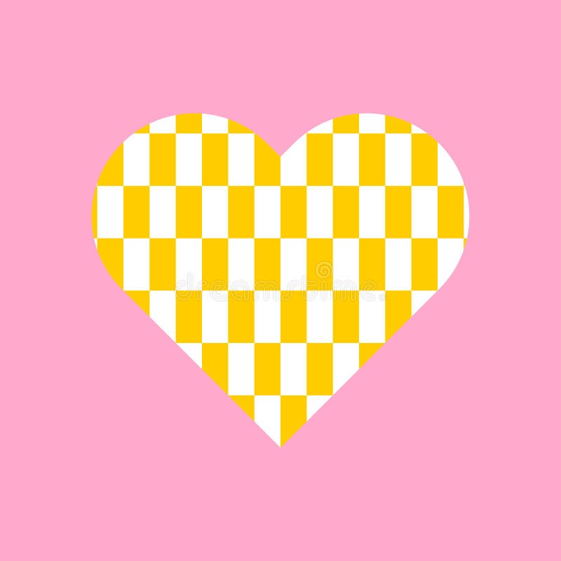 Rectangle Pattern on Heart Symbol. Stock Illustration - Illustration of ...