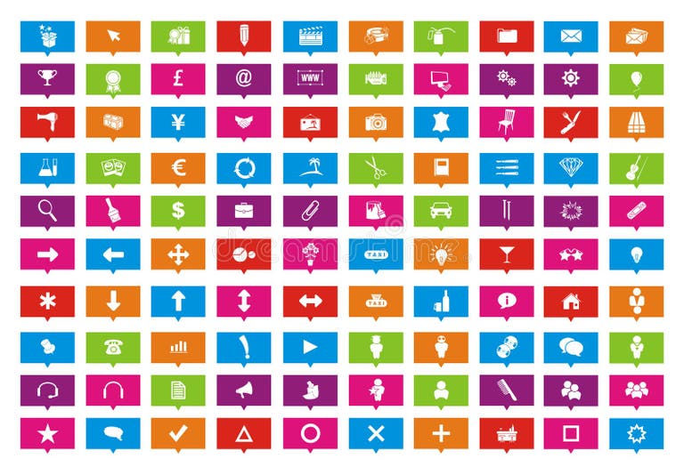 100 rectangle pointers stock vector. Illustration of icons - 36044470