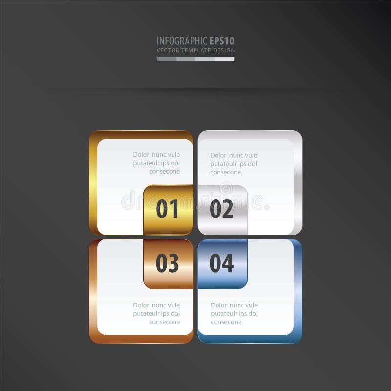 Rectangle Presentation Template Gold, Bronze, Silver, Blue Co Stock ...