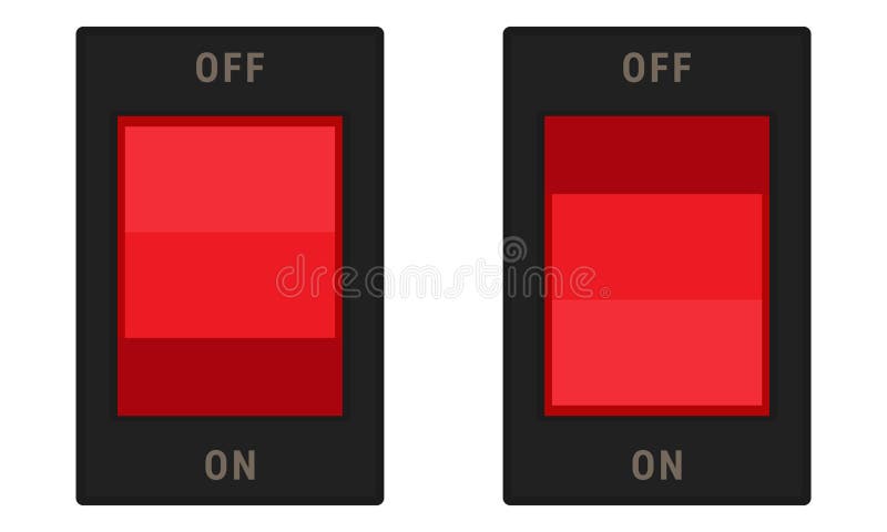 Rectangle rocker switch stock illustration. Illustration of isolated ...