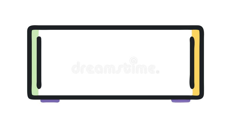 Rectangle with Rounded Corners, Representing Abstract Shape Container ...