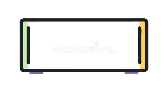 Rectangle with Rounded Corners, Representing Abstract Shape Container ...